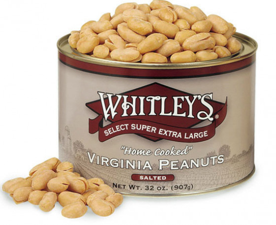 Whitley’s Peanuts 32 oz. Tin Salted Peanuts