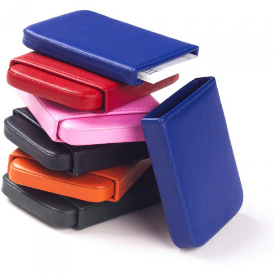 Leather Slide Business Card Holder (Optional Engraving)