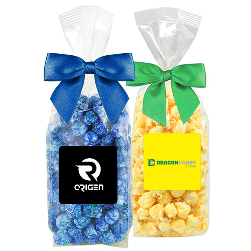 Your Brand Color Popcorn in Custom Gift Bag