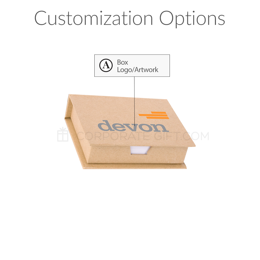Custom Eco-Recycled Memo Case With Stick Notes